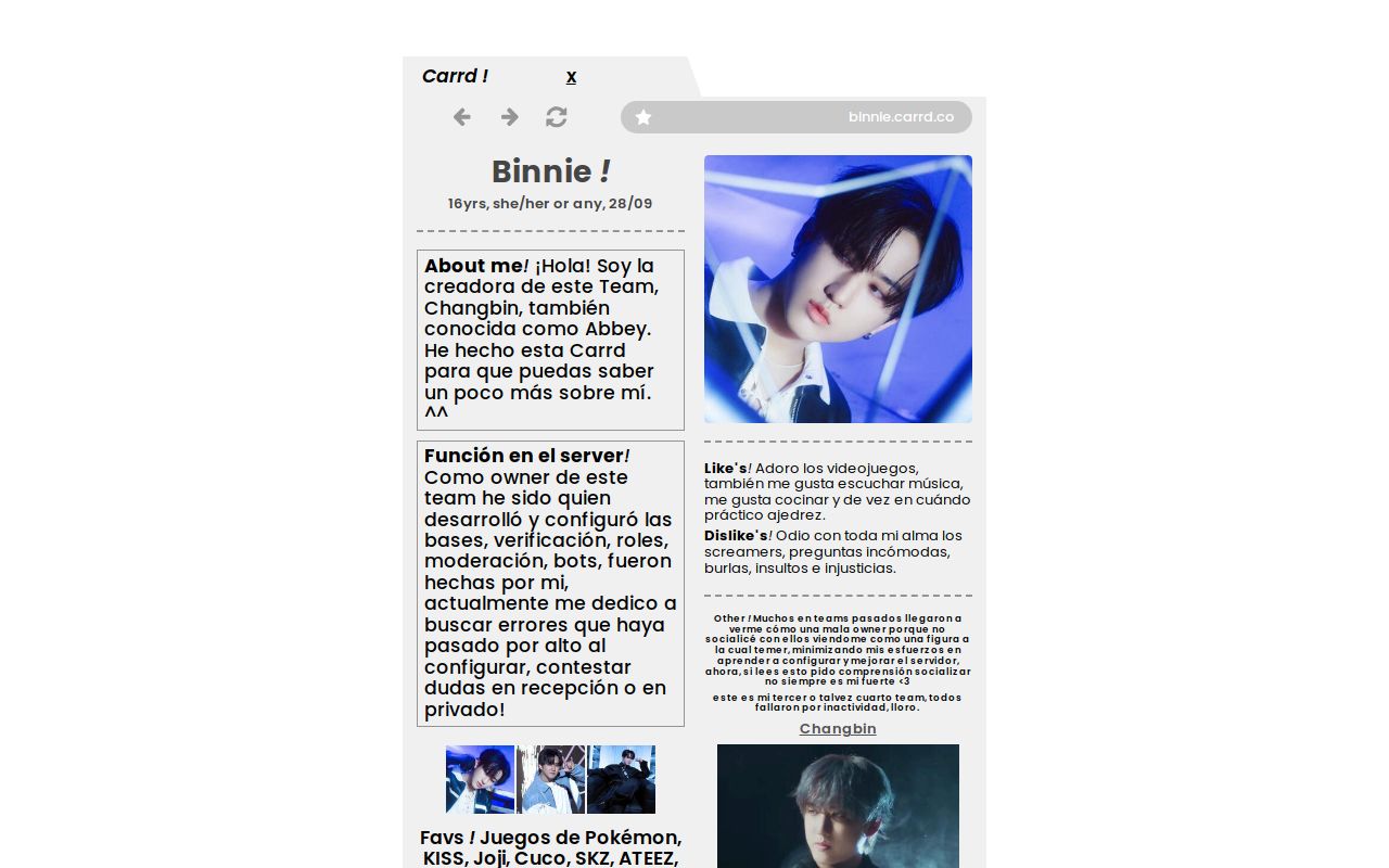 ♡៸៸₊﹕Mi presentación﹒🐇